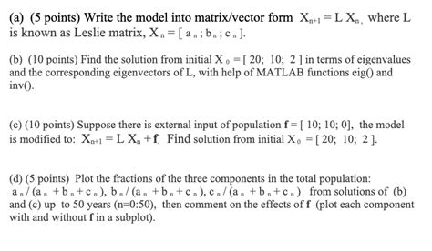 Points Consider A Certain Species That Lives Chegg Com
