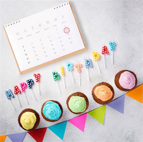 free photo birthday reminders in calendar and candles