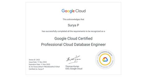 Surya P On Linkedin Professional Cloud Database Engineer • Surya P