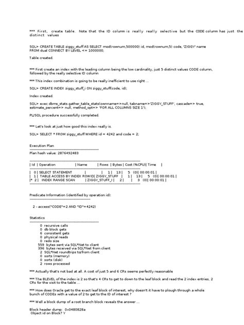 index column cardinality order pdf database index data management