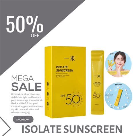 20pcsbox Isolate Sunscreen Spf 50 Moisturizing Sunscreen Sunblock