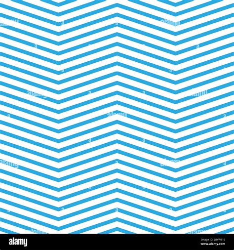 Seamless Chevron Pattern In Blue And White Horizontal Zigzag Lines In