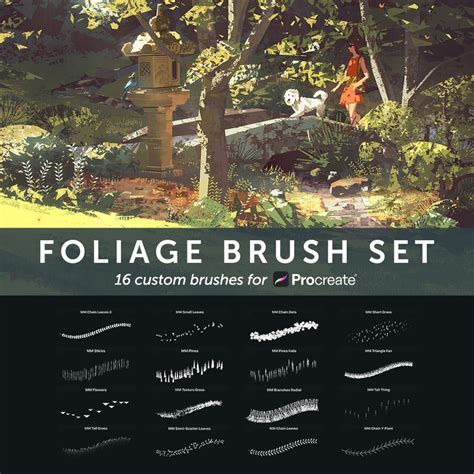 Foliage Brush Set For Procreate Procreate Brushes