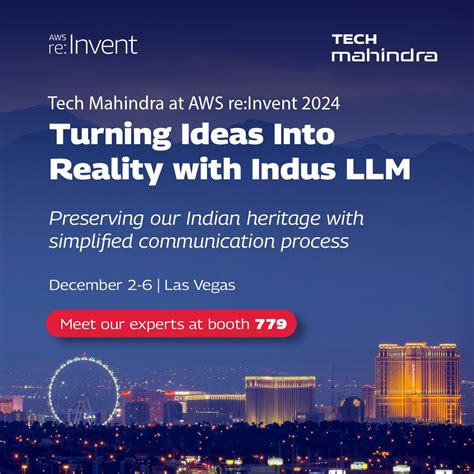 Tech Mahindra On Linkedin Projectindus Scaleatspeed Awsreinvent Llm Ai Aws