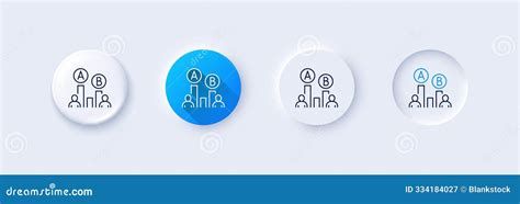 Ab Testing Line Icon Ui Test Chart Sign Line Icons Vector Stock