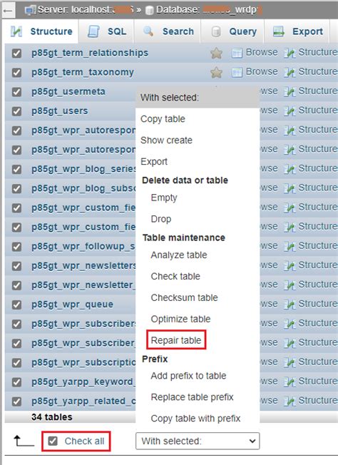 Repair MySQL Database Of Your WordPress Blog AlternateSecurity