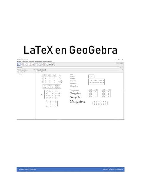 Latex En Geogebra Pdf