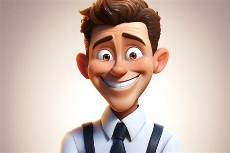 Premium Ai Image Cartoon Business Man Generative Ai
