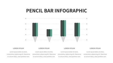 Creating A Bar Chart Using Three Pencils Powerpoint Template Free Download Pikbest