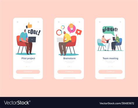 Brainstorm Mobile App Page Onboard Screen Template