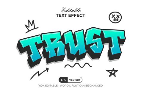 Trust Text Effect Graffiti Style Graphic By Mockmenot · Creative Fabrica