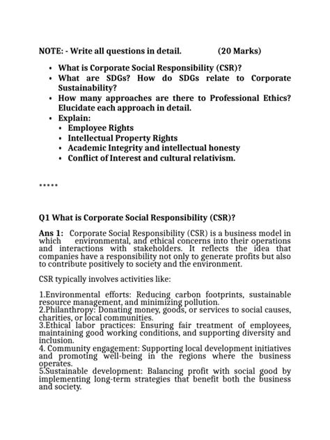 Assignment Ethics Pdf Corporate Social Responsibility Sustainability