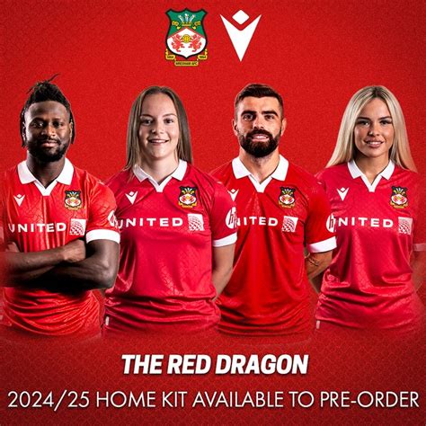 Wrexham Afc 2024 25 Macron Home Kit Unveiled The Kitman