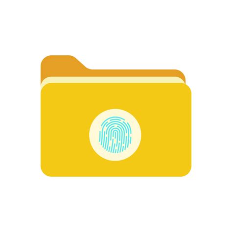 Fingerprint Folder Vector Isolated On White Background 16446517 Vector Art At Vecteezy