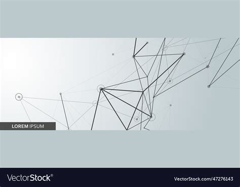 Abstract Connecting Dots And Lines Polygonal Vector Image