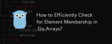 如何有效率地檢查 Go 陣列中的元素成員資格？ Golang Php中文網