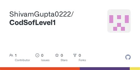 GitHub ShivamGupta CodSofLevel