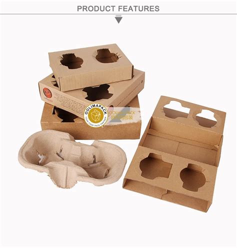 친환경 일회용 종이 테이크 아웃 커피 컵 음료 맥주 6 병 팩 골판지 종이 컵 캐리어 홀더 핸들 Buy 6 병 맥주 종이 홀더종이 홀더어웨이 컵 캐리어 Product