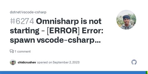 Omnisharp Is Not Starting Error Error Spawn Vscode Csharp
