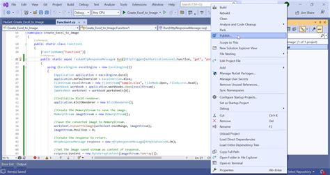 Convert Excel To Image In Azure Functions V4 Syncfusion