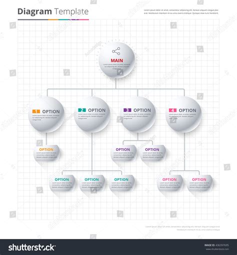 Diagram Template Organization Chart Template Flow Stock Vector Royalty Free
