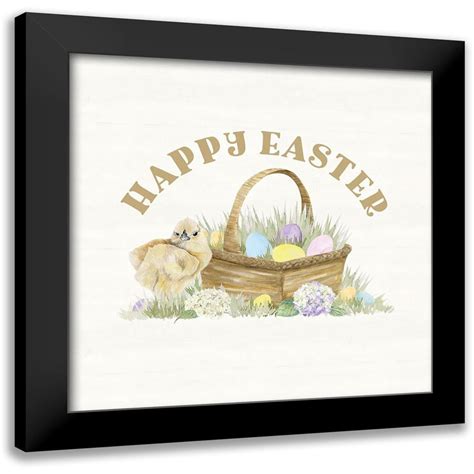 Reed Tara 12x12 Black Modern Framed Museum Art Print Titled Farmhouse Easter Sentiment Iv