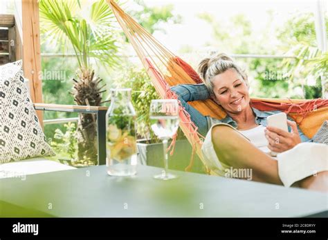 Portrait Of Smiling Mature Woman Stock Photo Alamy