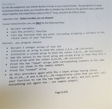 Solved Description For The Lab Assignment You Need To