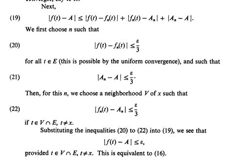 real analysis uniform convergence and continuity proof mathematics