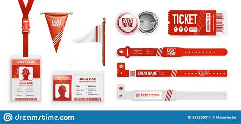 Ticket Access Control Set Stock Vector Illustration Of Personnel