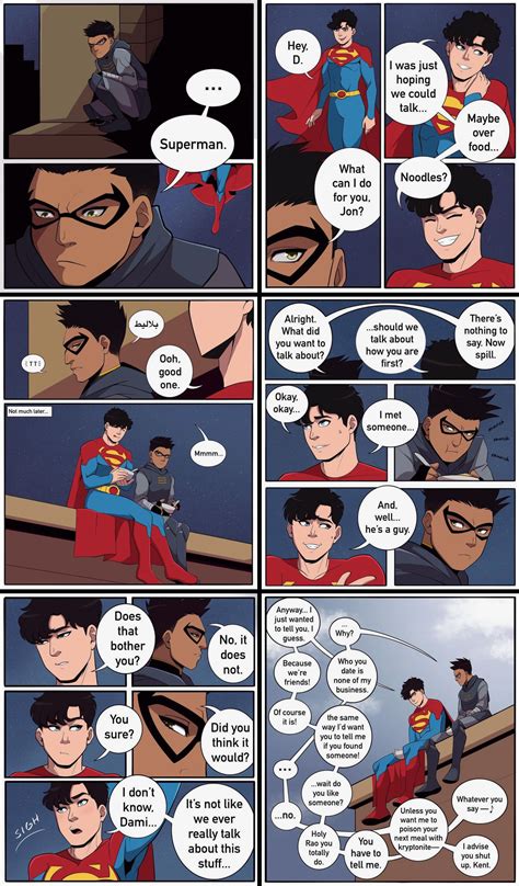 Damijon Damian Wayne X Jonathon Kent Supersons By Kayjayo Art Ig Marvel And Dc