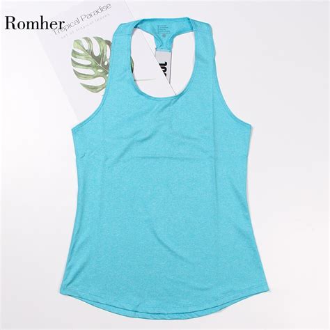 Romher 전문 요가 탑 조끼 민소매 스포츠 셔츠 여성 러닝 체육관 셔츠 여성 스포츠 유니폼 피트니스 요가 셔츠 탱크 탑요가 셔츠 Aliexpress