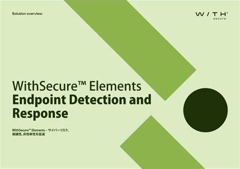 Withsecure™ Elements Endpoint Detection And Response Withsecure™