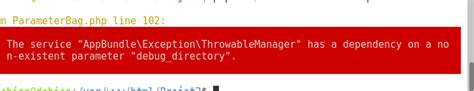 Php Symfony The Service Has A Dependency On A Non Existent
