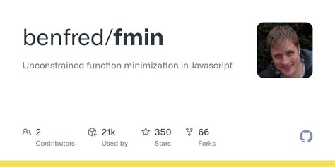 GitHub Benfred Fmin Unconstrained Function Minimization In Javascript