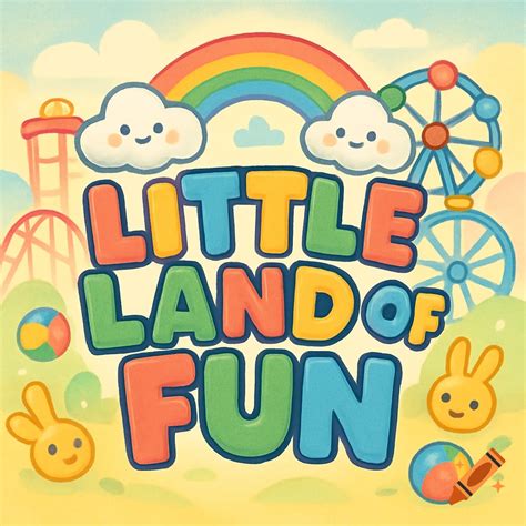 A Colorful Cartoon Style Map Of Little Land Of Fun Theme Park Featuring Areas Like Pandas