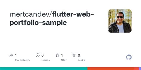 GitHub Mertcandev Flutter Web Portfolio Sample