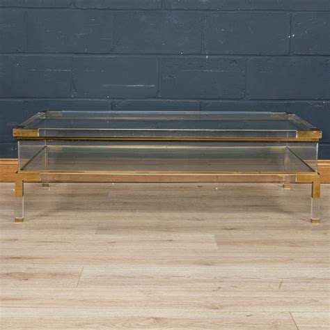 Vintage Glass And Perspex Showcase Coffee Table Italy C1970