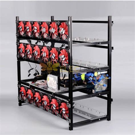 GPU Miner Frame Aluminum Stackable Open Air Mining Rig Case ETH BTC