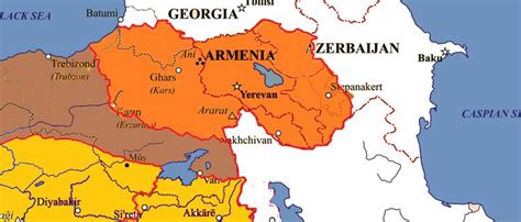 Map Of Greater Armenia Armenien Illustration