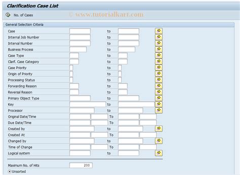 EMMACL SAP Tcode Clarification List