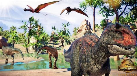 O Carnotauro Excluído Do Grupo Documentário Jurassic World Evolution