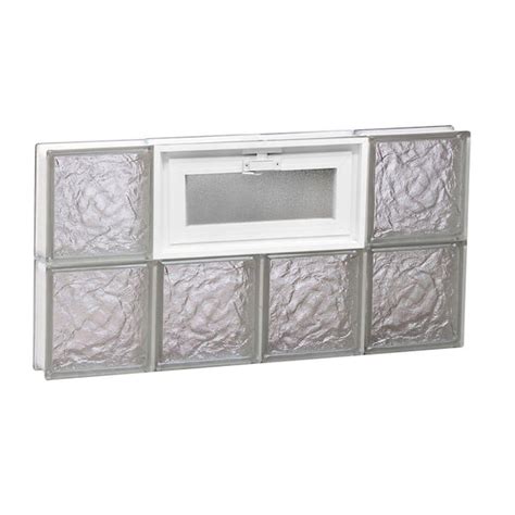Clearly Secure Ice Pattern Glass Block Windows The Home Depot