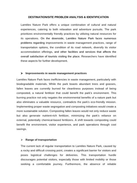 Destination Site Problem Analysis Pdf