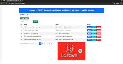 Laravel 12 Crud Create Read Update And Delete With Search And
