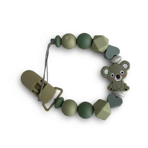 Handmade Silicone Beaded Pacifier Clip With Cute Bear Design Shop