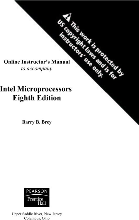 The Intel Microprocessors Solution Manual 8th Edition