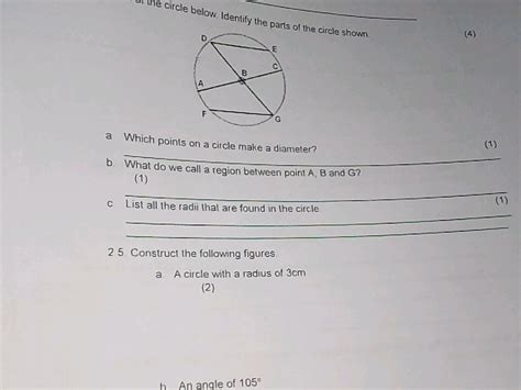 Identify The Parts Of The Circle Shown Studyx