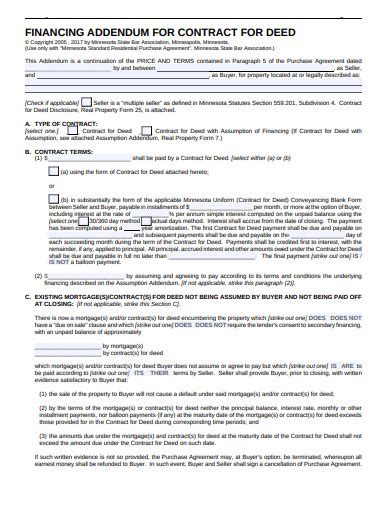 Addendum Contract Templates PDF