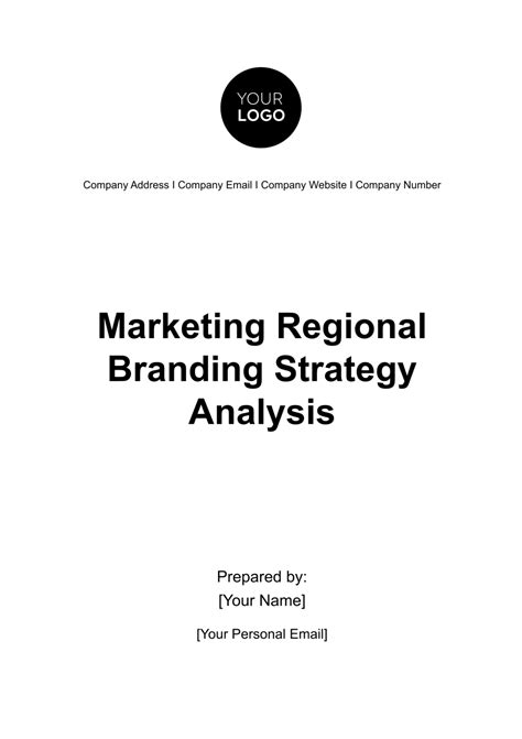 Free Marketing Regional Branding Strategy Analysis Template To Edit Online